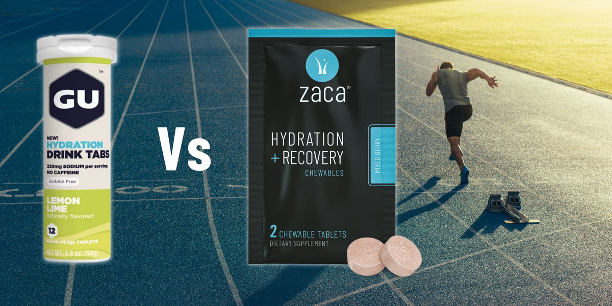 GU Hydration Tablets vs Zaca